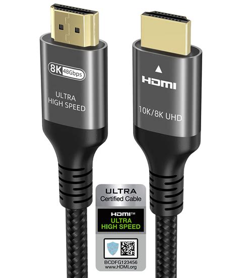Ubluker 10k 8k 4k Hdmi Cable 48gbps 2m Certified Ultra High Speed Hdmi