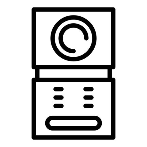 Lock Video Intercom Icon Outline Vector Door System 14984413 Vector
