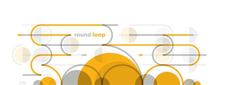 추상 원 및 라인 벡터 배경 기하학적 조성 그리기 기술 계획 루프 원형 디지털 구성 스트레칭에 대한 스톡 벡터 아트 및 기타