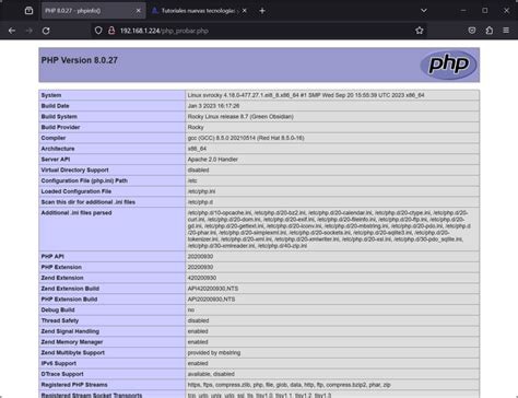 Instalar Php 8 En Rocky Linux 8 Y Módulos Para Acceso A Mysql Y Otros Servicios Proyecto A