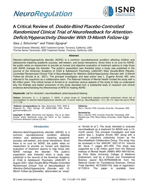 Pdf A Critical Review Of Double Blind Placebo Controlled Randomized