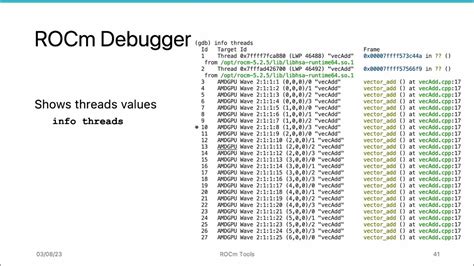 Amd Hip Tutorial 1 1 Rocgdb Youtube
