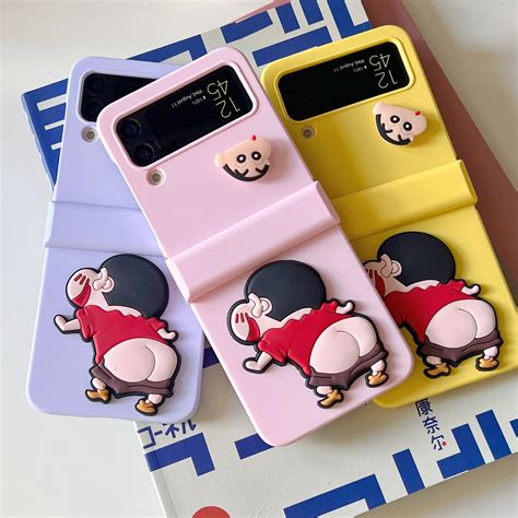 Z플립5 4 3 짱구 케이스 그립톡 힌지보호 스트랩 케이스 에이블리