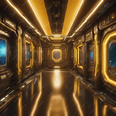 Premium Photo Science Background Fiction Interior Rendering Scifi