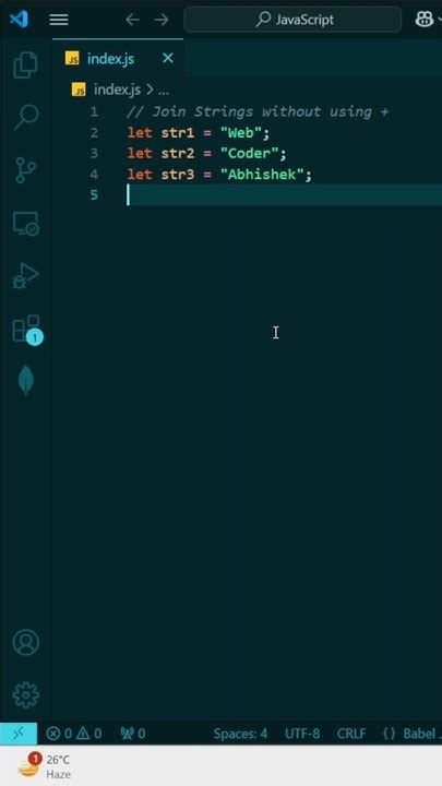 Concatenate Strings Javascript Interview Questions Javascript Reactjs Coding Youtube