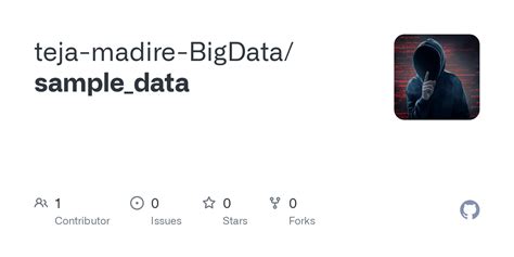 GitHub Teja Madire BigData Sample Data