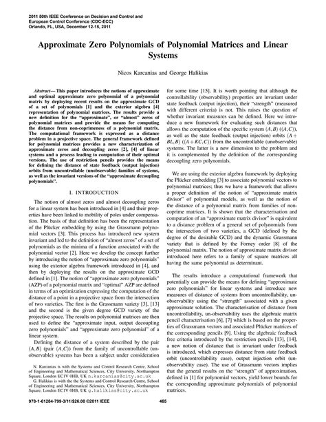 Solution Approximate Zero Polynomials Of Polynomial Matrices And