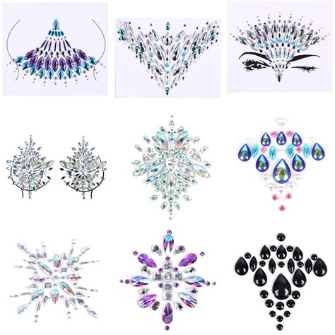 Buy Body Jewelry Breast Petal Acrylic Chest Paste