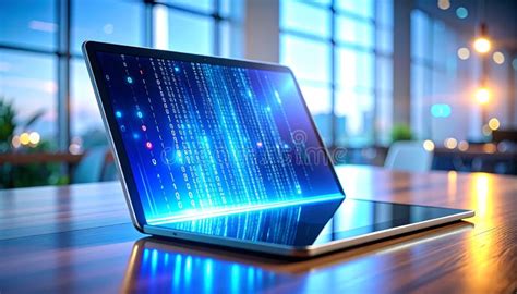 Data Visualization Action On Modern Laptop In Office Environment High