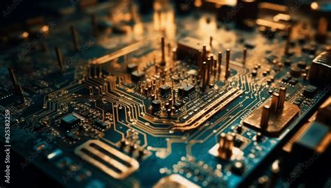 Complexity Of Semiconductor Circuit Board Reveals Futuristic Computer Technology Progress