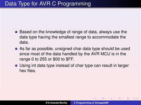 l12 c language programming of atmega328 p ppt