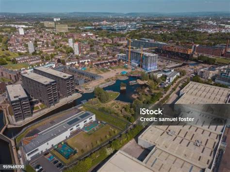 영국 맨체스터 스카이 라인 여름 블루 스카이 Ancoats 북부 분기 건물 위에 공중 도시 센터 무인 항공기 0명에 대한 스톡 사진 및 기타 이미지 Istock