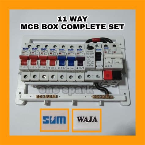 WAY PVC MCB BOX DB Box Full Set Complete With POWER CABLE MAIN SWITCH A ELCB A Lazada