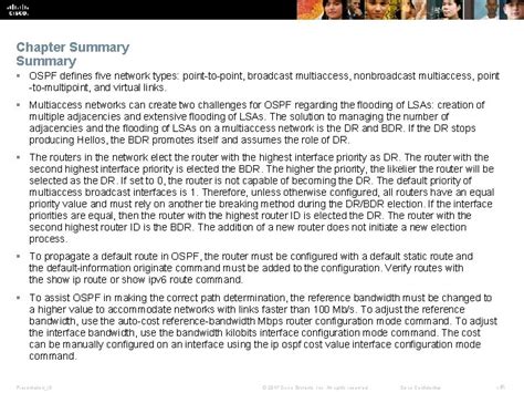 instructor materials chapter 10 ospf tuning and troubleshooting