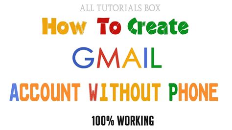 How To Create A Gmail Account Without Phone Tutorial 2017 Youtube