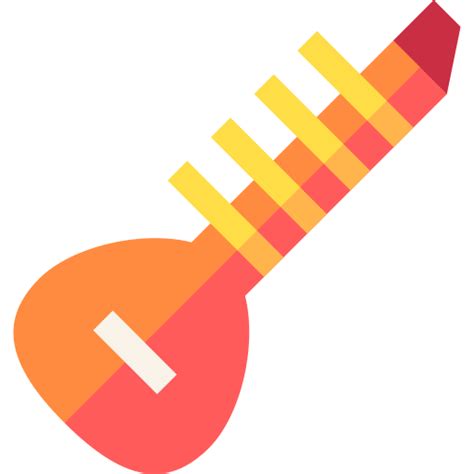 Sitar Basic Straight Flat Icon