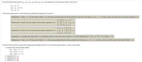 Solved Prove That The Three Points X1 Y1 X2 72 And