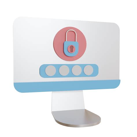 3d Illustration Object Icon Computer Password Security Can Be Used For Web App Info Graphic