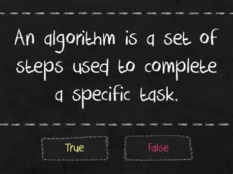 Algorithms And Flowchart Nivel Superior True Or False