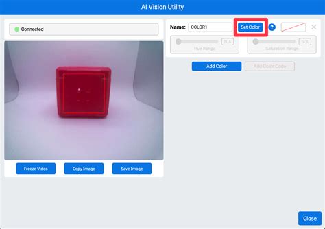 Configuring Color Signatures Vexcode Tutorials Vex Aim — Vexcode Documentation