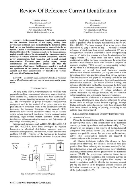 PDF Review Of Reference Current Identification