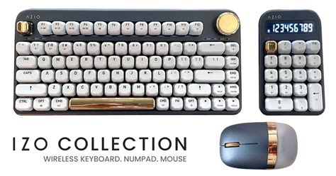 Azio Izo Collection Wireless Keyboard Numeric Keyboard And Mouse