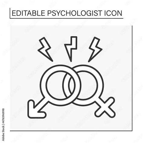 Therapy Line Icon Psychotherapy Communication About Secual Activity Sex Therapist