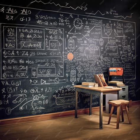 Premium Ai Image Blackboard In A Classroom