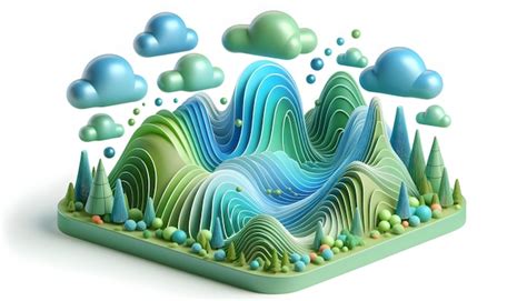 Premium Photo 3d Quantum Computing Conceptual Visualization Of Rolling Hills In A Digital