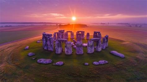 Free Misty Stonehenge Sunrise Image Sunrise Stonehenge Mist