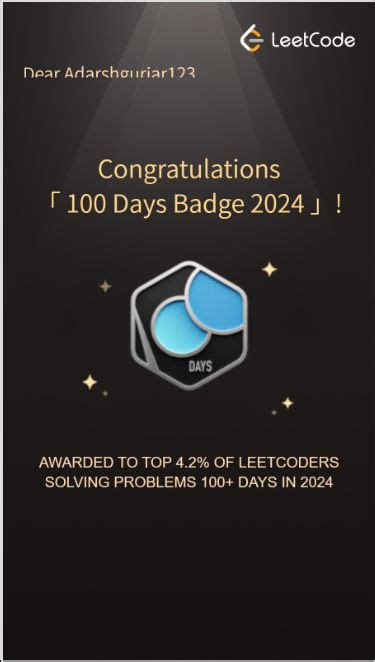 Adarsh Gurjar On Linkedin Leetcode 100daysofcode Codingjourney