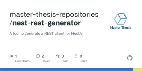 Github Master Thesis Repositoriesnest Rest Generator A Tool To Generate A Rest Client For