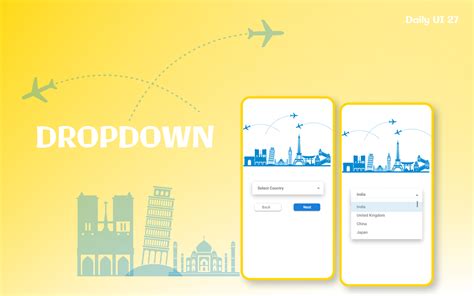 Dropdown Prototype Of Your City App Day 27 Ui Chal On Behance
