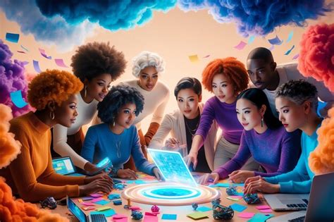 Team Collaboration And Idea Sharing Premium Ai Generated Image