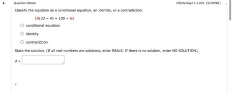 Solved Question Details Os1nterag2 21034 5270 Classify