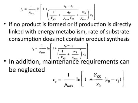 Calculating Coefficient Kinetics In Bioprocessing Pptx Chemistry