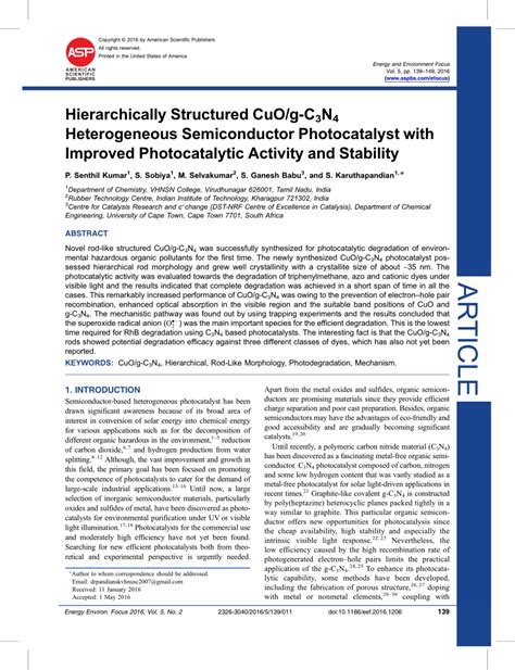 pdf hierarchically structured cuo g c3n4 heterogeneous semiconductor
