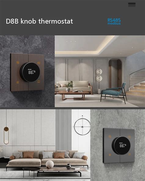 Modbus Rs Switch Smart Room Programmable Cooling Heating Knob Thermostat Knx Smart Thermostat