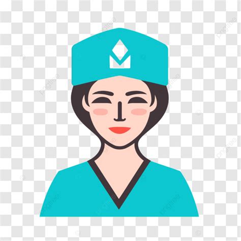 여성 간호사 만화 아이콘 아이콘 디자인 벡터 흰색 배경에 간호의 단순한 다채로운 아이콘 그림자 없음 작은 프레임 중앙 Png 일러스트 및 벡터 에 대한 무료 다운로드