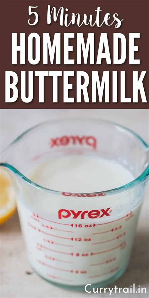 2 Ingredient Homemade Buttermilk Substitute Recipe Buttermilk Recipes