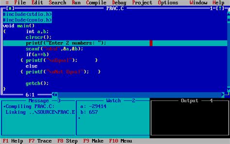 Debugging In Turbo C GeeksforGeeks