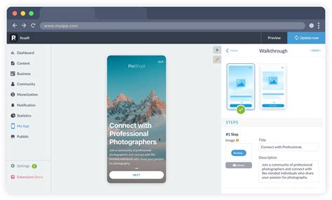 App Walkthrough App Extension