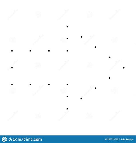Arrow Shape Dotted Symbol Vector Icon For Creative Graphic Design Ui Element In A Pictogram