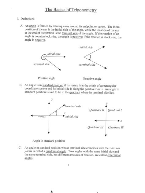 Basics Of Trigonometry Pdf