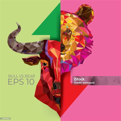주식 시장 벡터 일러스트 레이 션에 황소와 곰 기호 추상적인 배경에 외환 또는 필수품 차트 벡터 기호는 황소와 곰 황소에 대한 스톡 벡터 아트 및 기타 이미지 Istock