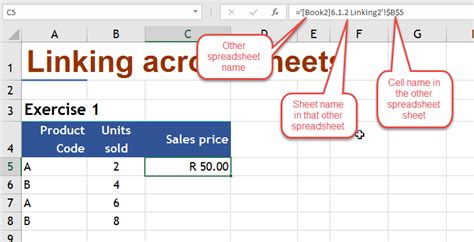 Linking Cells In Different Sheets And Workbooks • Online Excel Za