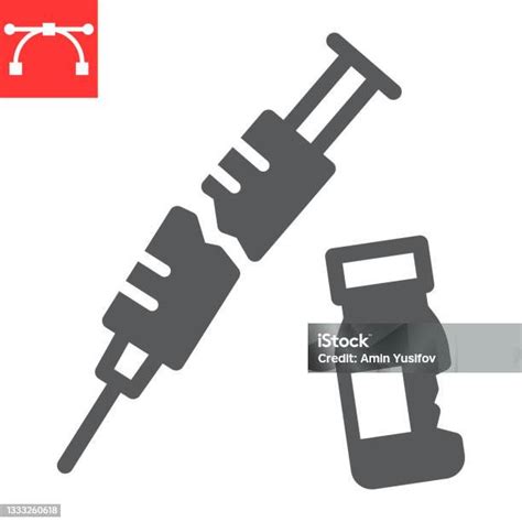 의료 폐기물 글리프 아이콘 재활용 및 생태 깨진 주사기 및 유리 골 벡터 아이콘 벡터 그래픽 편집 가능한 스트로크 솔리드 기호 Eps 10 0명에 대한 스톡 벡터 아트 및