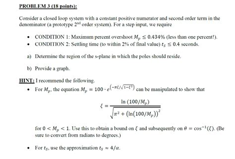 Solved Problem 3 18 Points Consider A Closed Loop System