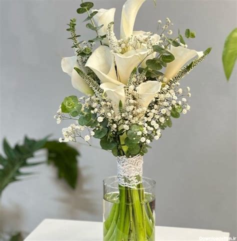 عکس دسته گل عروس گرد