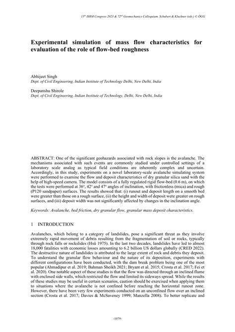 Pdf Experimental Simulation Of Mass Flow Characteristics For Evaluation Of The Role Of Flow